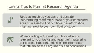 Inquiries Investigation and Immersion - Class research agenda.pptx ...