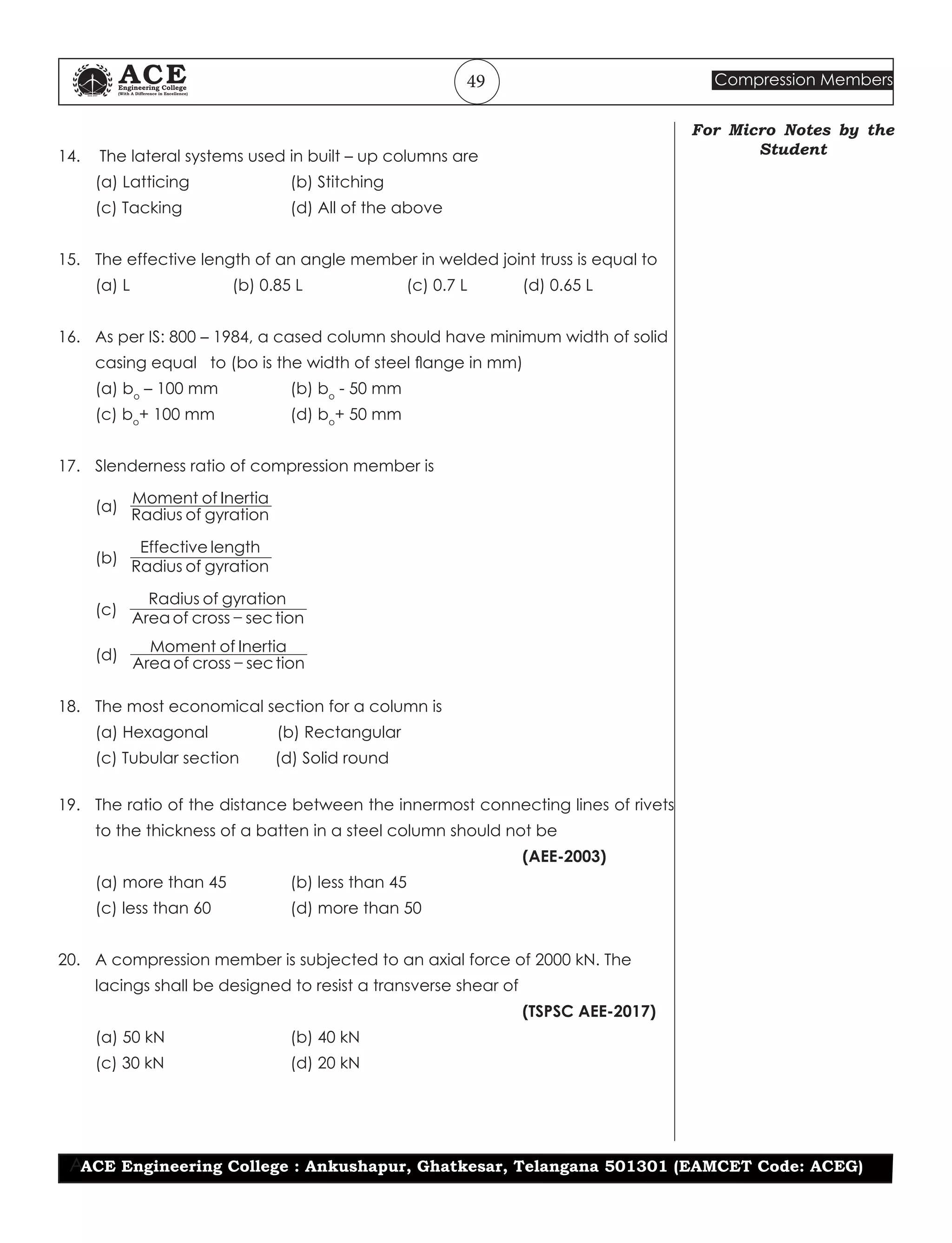 Iii design-of-steel-structures-unit-2 | PDF