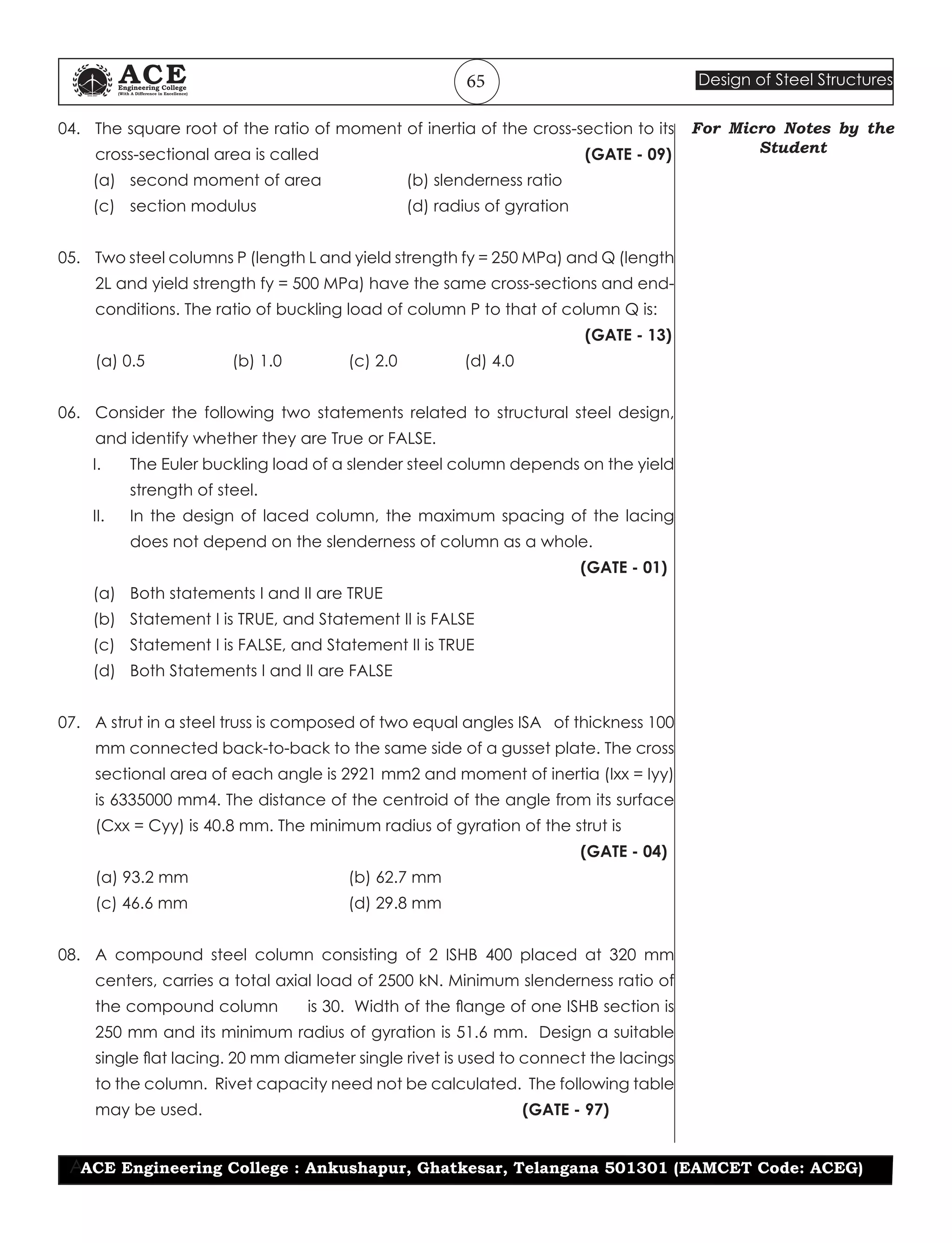 Iii design-of-steel-structures-unit-2 | PDF