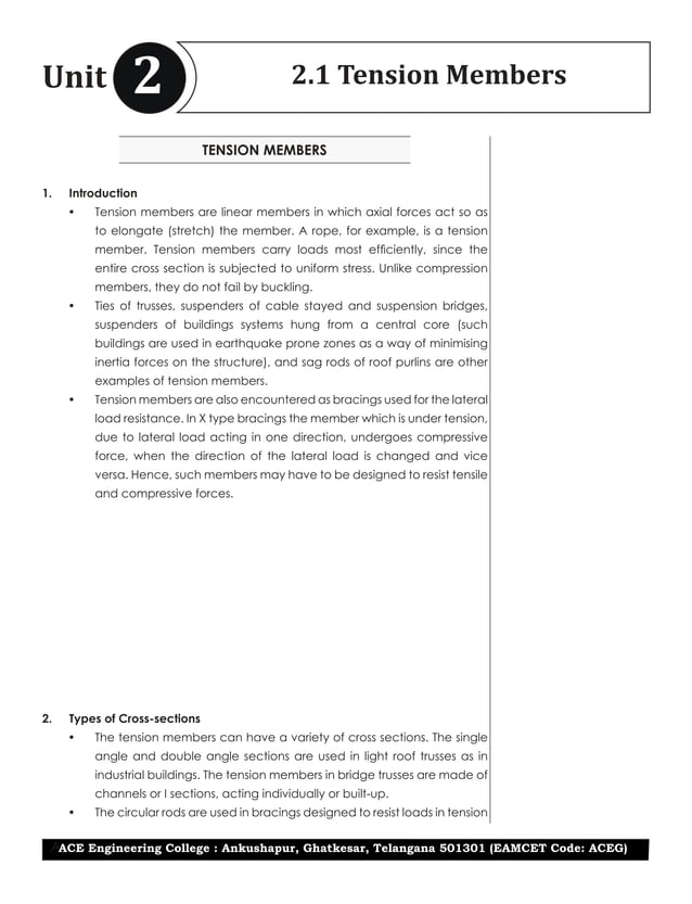 Iii design-of-steel-structures-unit-2 | PDF