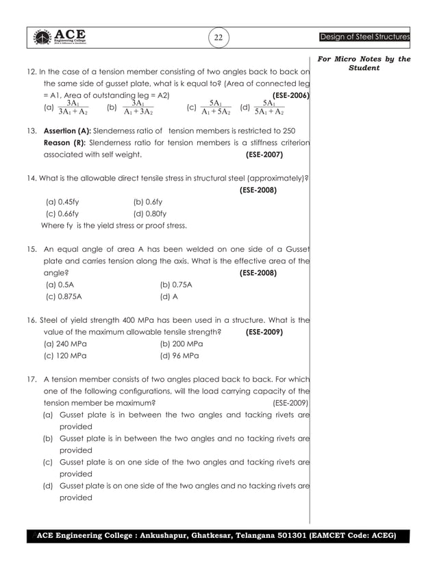 Iii design-of-steel-structures-unit-2 | PDF