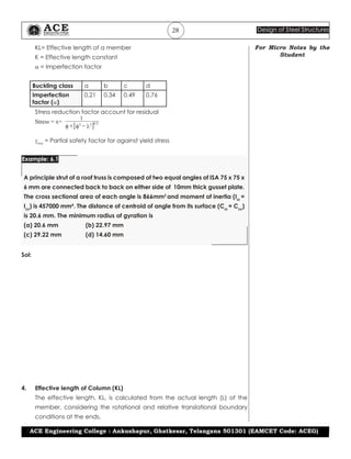 Iii design-of-steel-structures-unit-2 | PDF