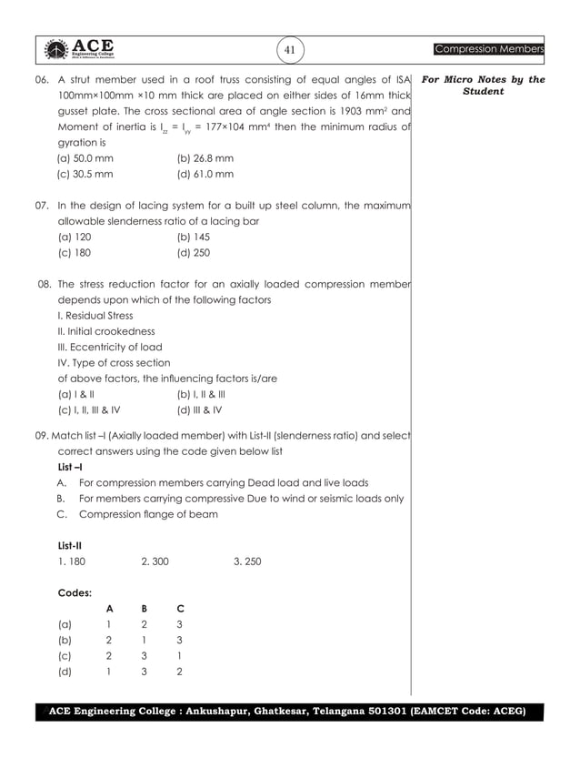Iii design-of-steel-structures-unit-2 | PDF