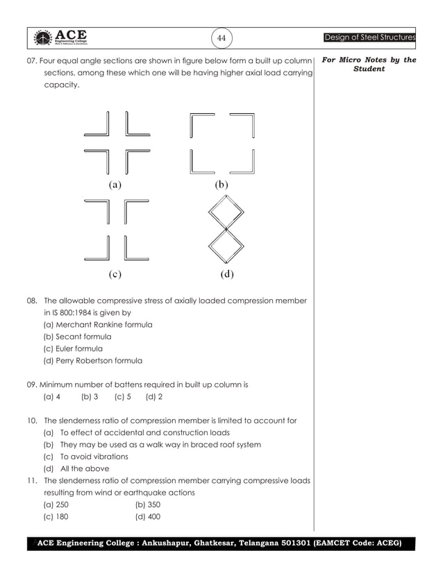 Iii design-of-steel-structures-unit-2 | PDF