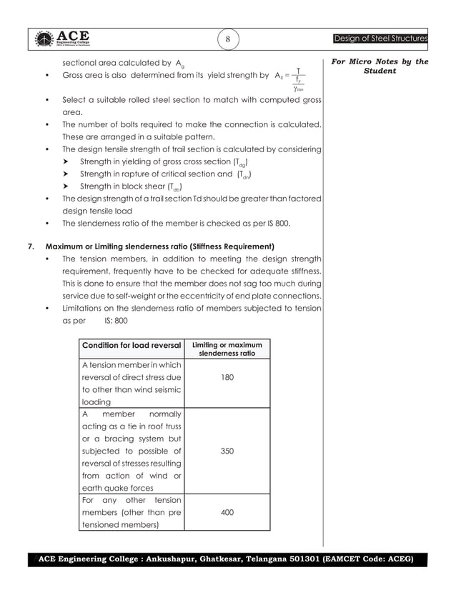 Iii design-of-steel-structures-unit-2 | PDF