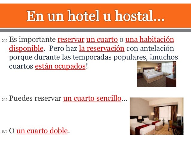 III- De vacaciones en los hoteles y hostales- Vocabulario- Apuntes