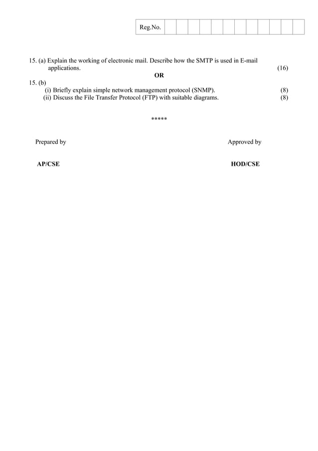 III EEE-CS2363-Computer-Networks-model-question-paper-set-1-for-may-june-2014 | PDF | Computer ...