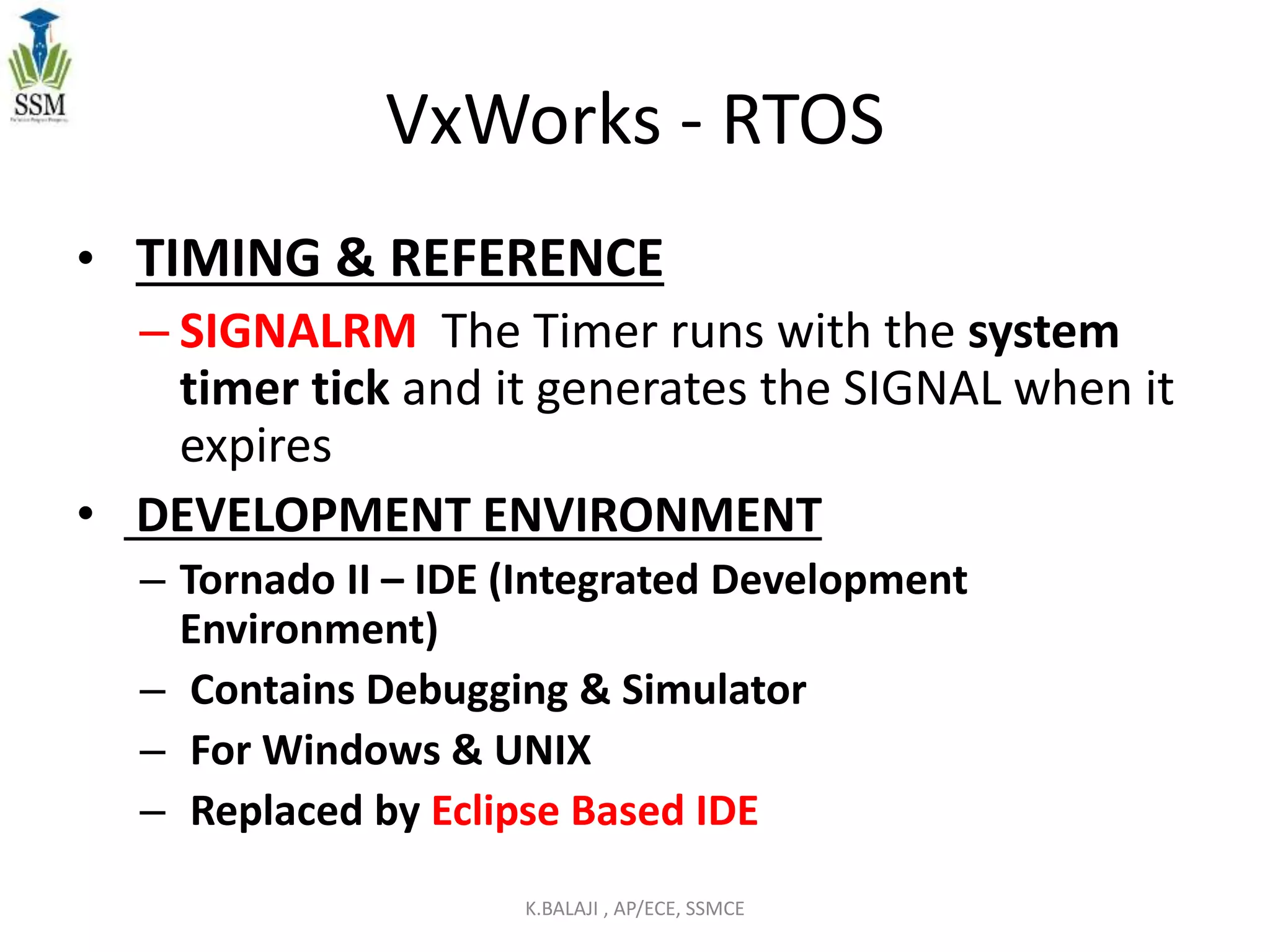 Iii eee-ee8691-embedded sys comparison of rtos | PPT