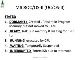 Iii eee-ee8691-embedded sys comparison of rtos | PPT