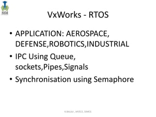 Iii eee-ee8691-embedded sys comparison of rtos | PPT