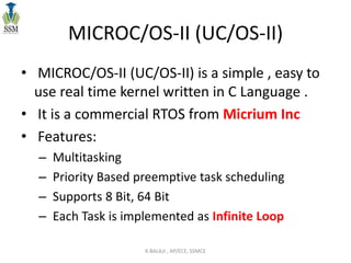 Iii eee-ee8691-embedded sys comparison of rtos | PPT