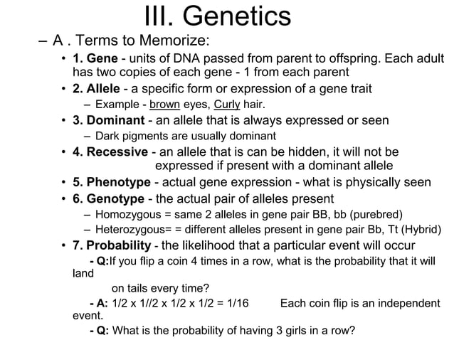 Iii. genetics sts biology | PPTX | Blood Disorders | Diseases and ...