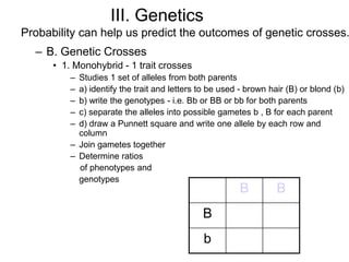 Iii. genetics sts biology | PPTX