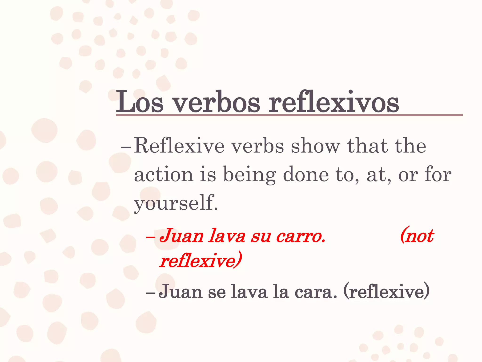 III- Repaso- Los verbos reflexivos- Apuntes | PPTX