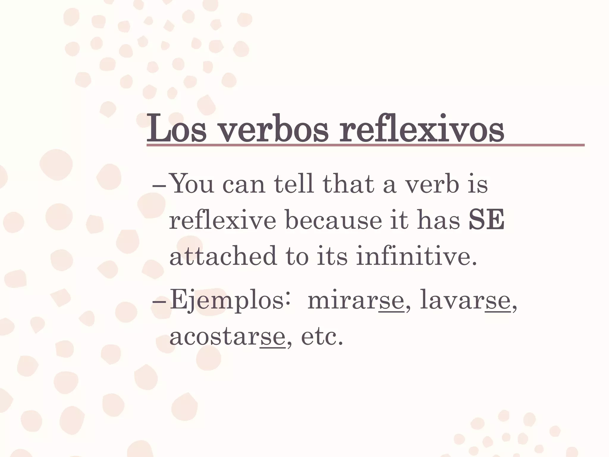 III- Repaso- Los verbos reflexivos- Apuntes | PPTX