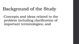 III - The Research Problem and Its Scope | PPTX