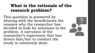 III - The Research Problem and Its Scope | PPTX