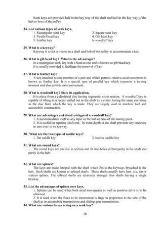 Iii 2 marks design of machine elements | DOC