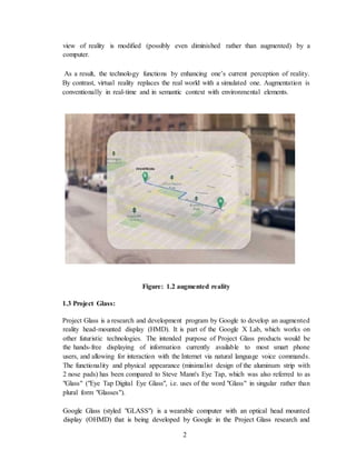 introduction and abstract on Google Glass Major report | PDF