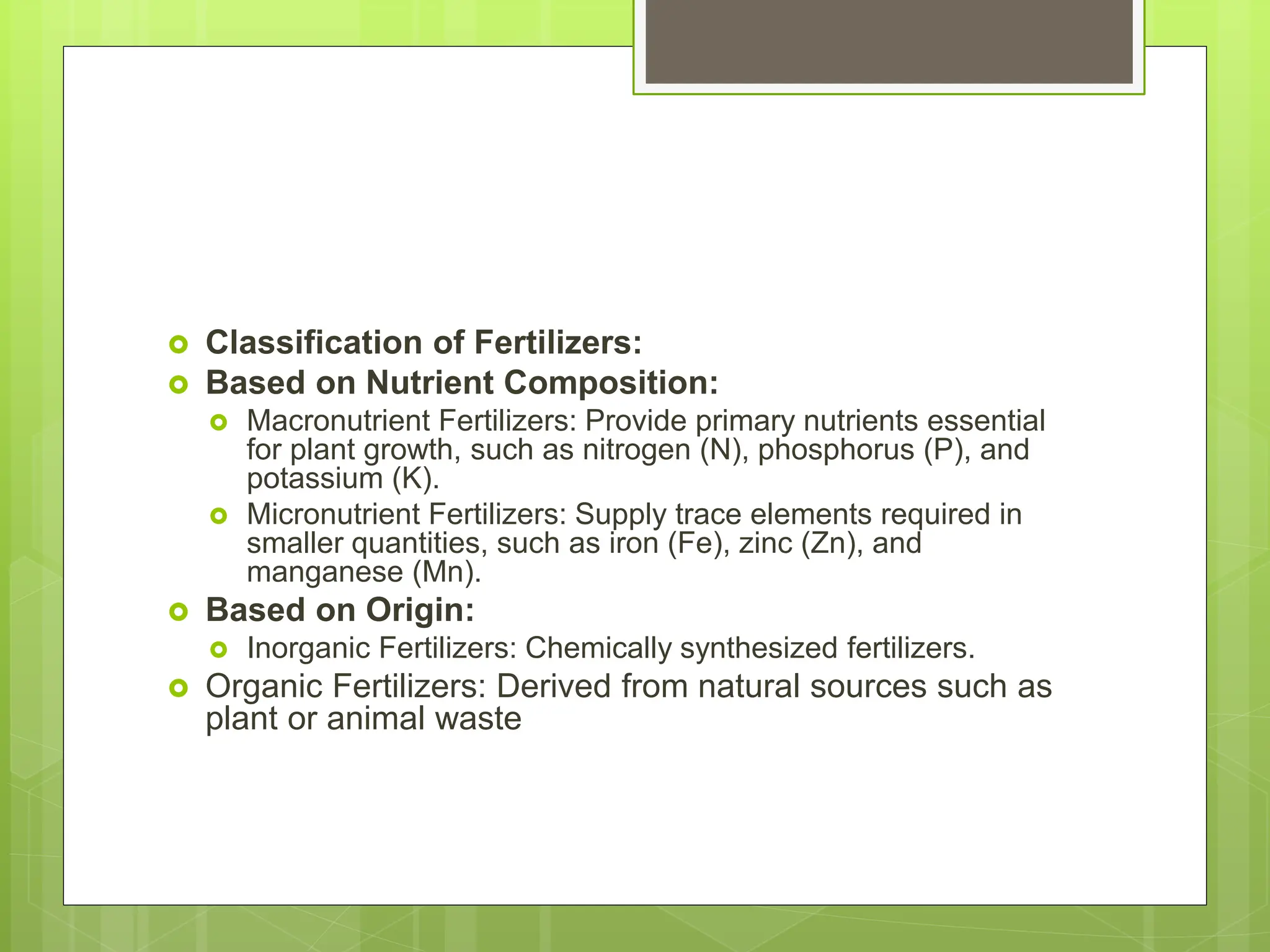 B.Sc Agri Fertilizer - Types, Application, Mode of Action | PPTX