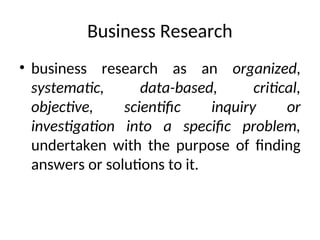 Fundamentals of Business Research Methods | PPT
