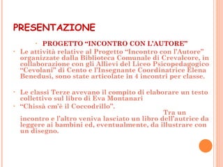 3^CProg. "Incontro con l' autore" | PPT