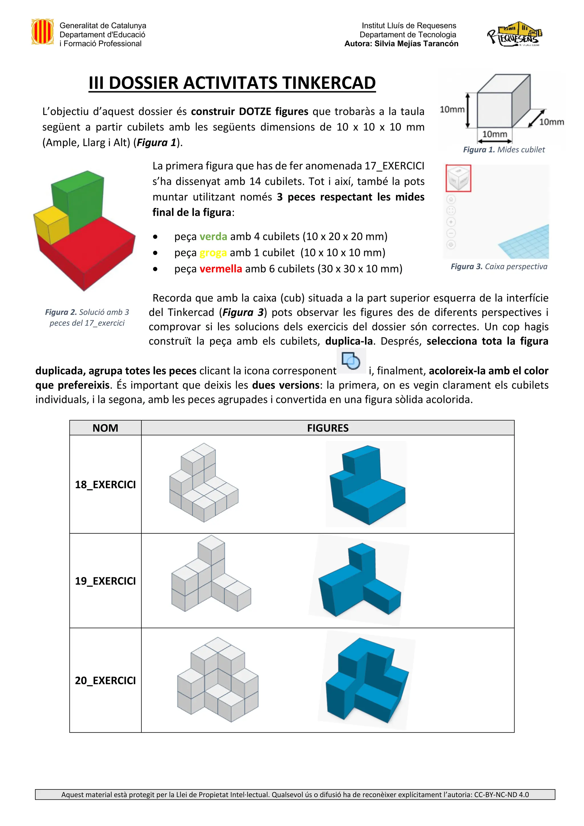 III DOSSIER D'ACTIVITATS DE DISSENY DE PECES AMB VOLUM 3D | PDF