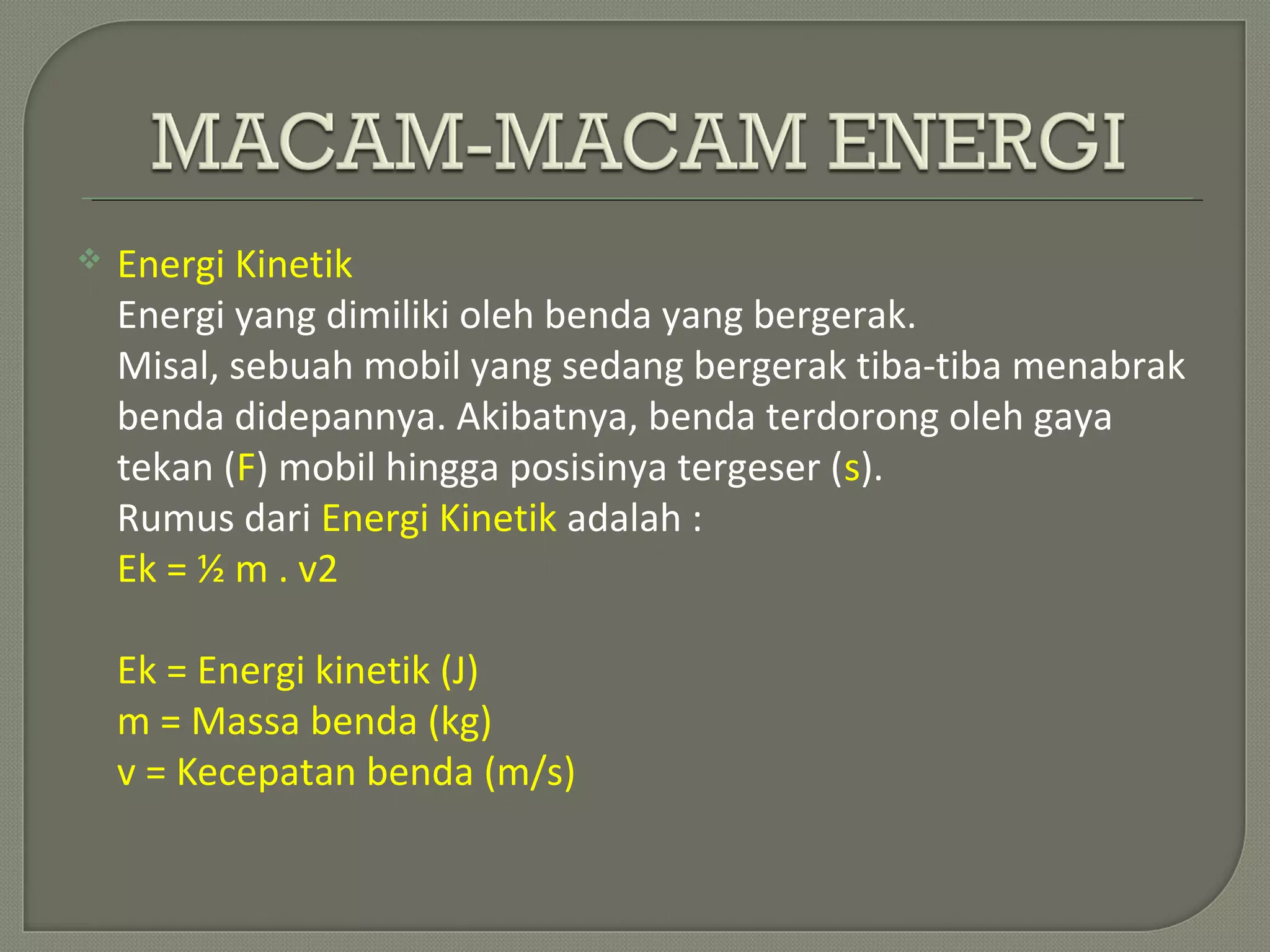 Usaha, Energi, dan Daya | PPT