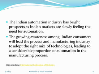 Industrial Automation in India | PPTX