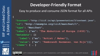 IIIF and Linked Data: A Cultural Heritage DAM Ecosystem | PPT