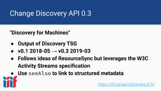 IIIF Technical Specification Status Update | PPT