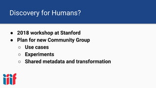 IIIF Technical Specification Status Update | PDF | Web Development | Internet