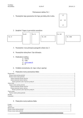 Ii iokai tikr darbas nr1 td 2010-11 | PDF