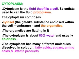 III Pharm.D - The Dynamic Cell - III Pharm.D - The Dynamic Cell ...
