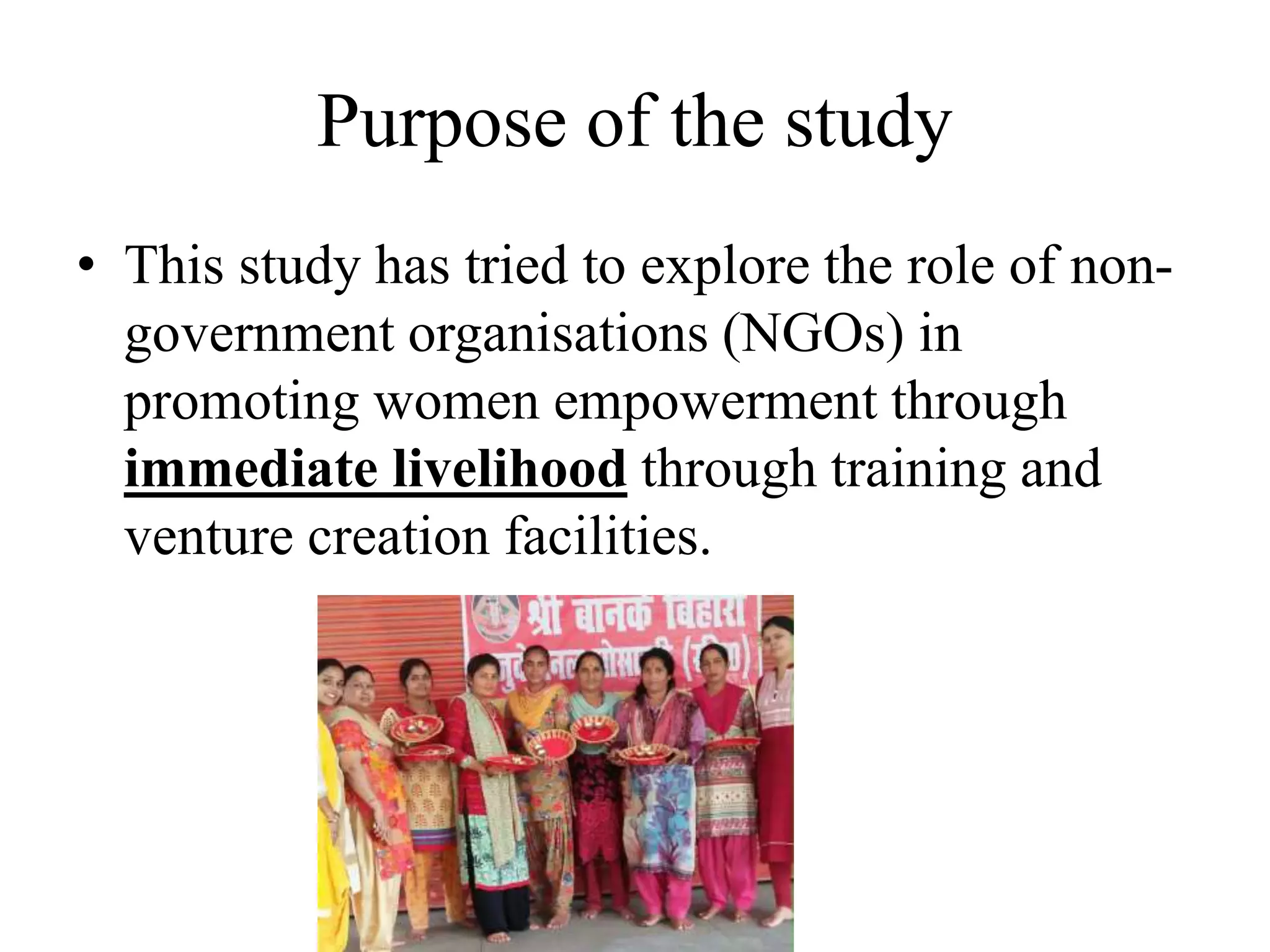 Role of NGOs in women empowerment: case studies from Uttarakhand, India | PPTX