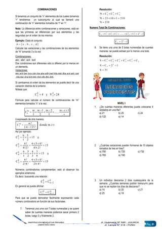 Analisis combinatorio | PDF