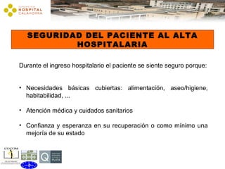 Seguridad al alta hospitalaria I | PPT