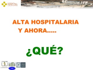 Seguridad al alta hospitalaria I | PPT