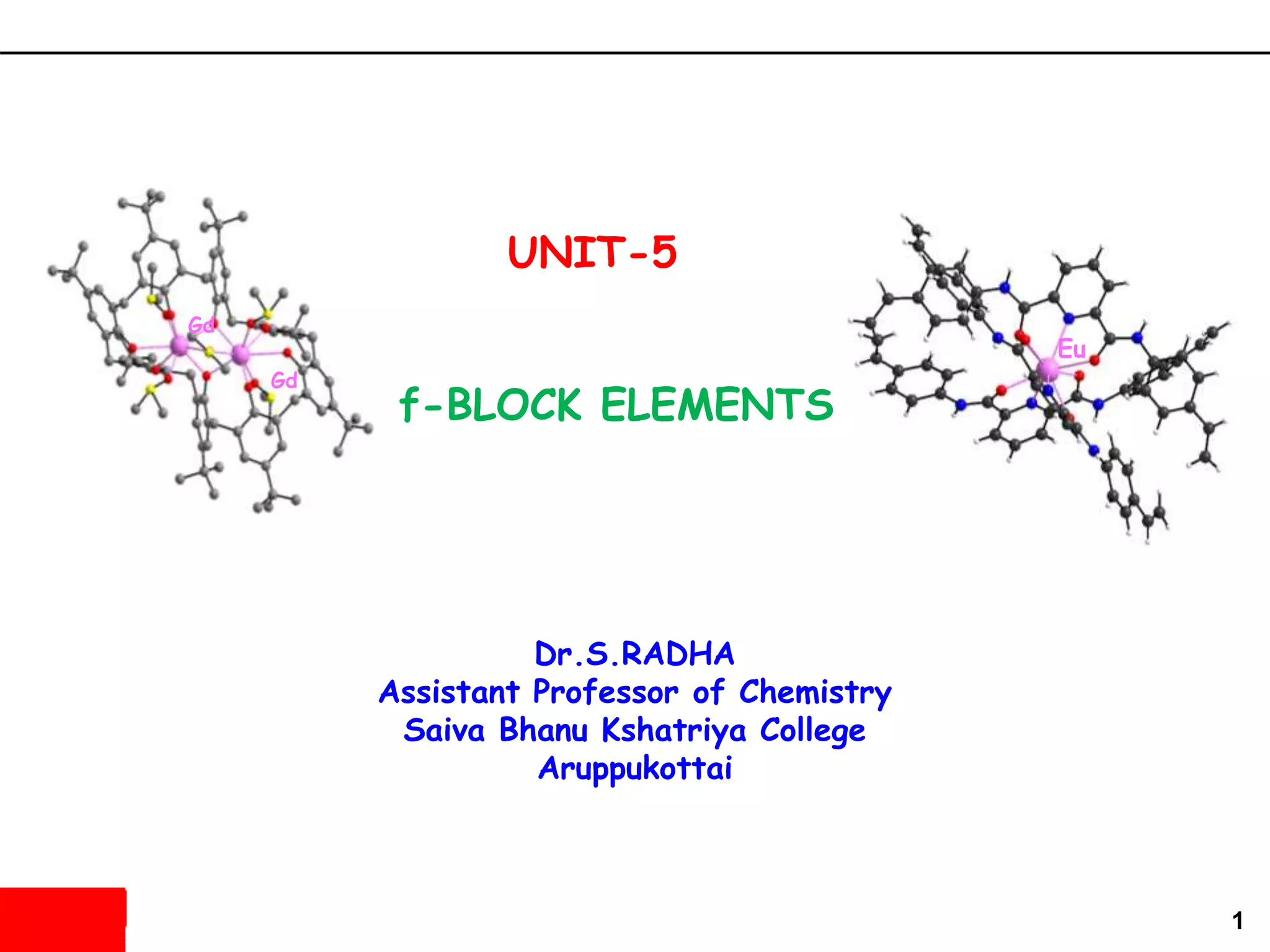 f block elements | PPT