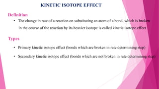 POTENTIAL ENERGY SURFACE. KINETIC ISOTOPE EFFECT AND THEORIES OF UNI ...