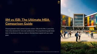 IIM-vs-ISB-The-Ultimate-MBA-Comparison-Guide | PDF