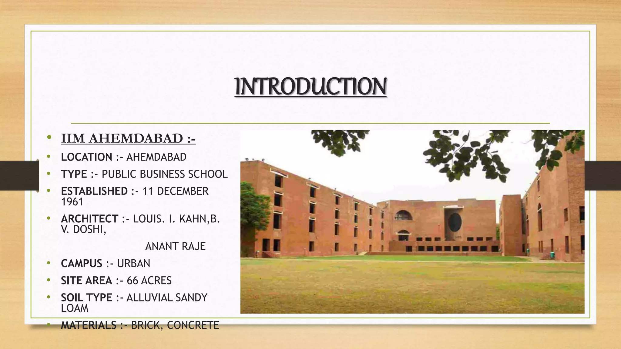 IIM AHEMDABAD | PPTX