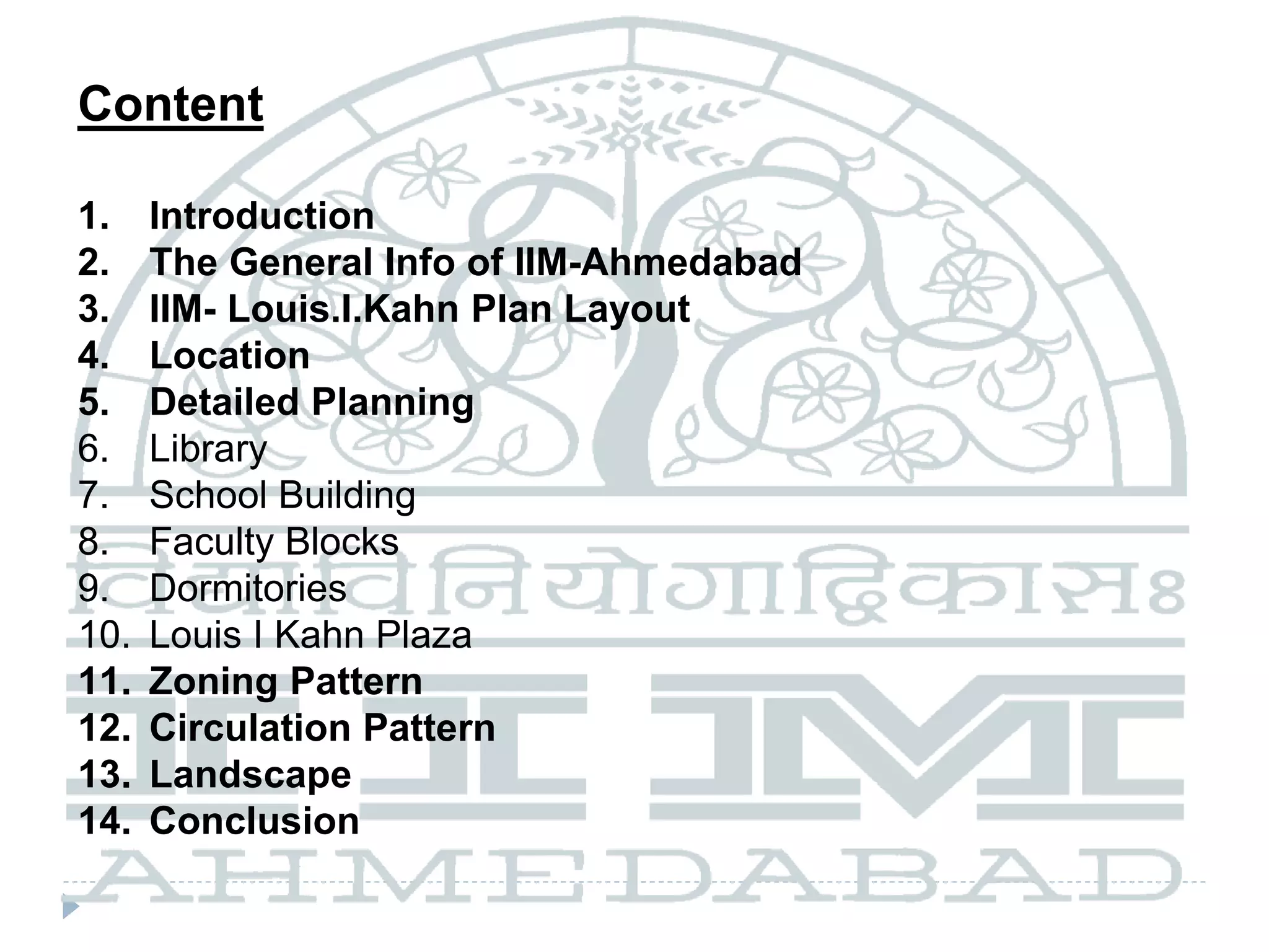 Architecture case study - IIM Ahemdabad | PPTX