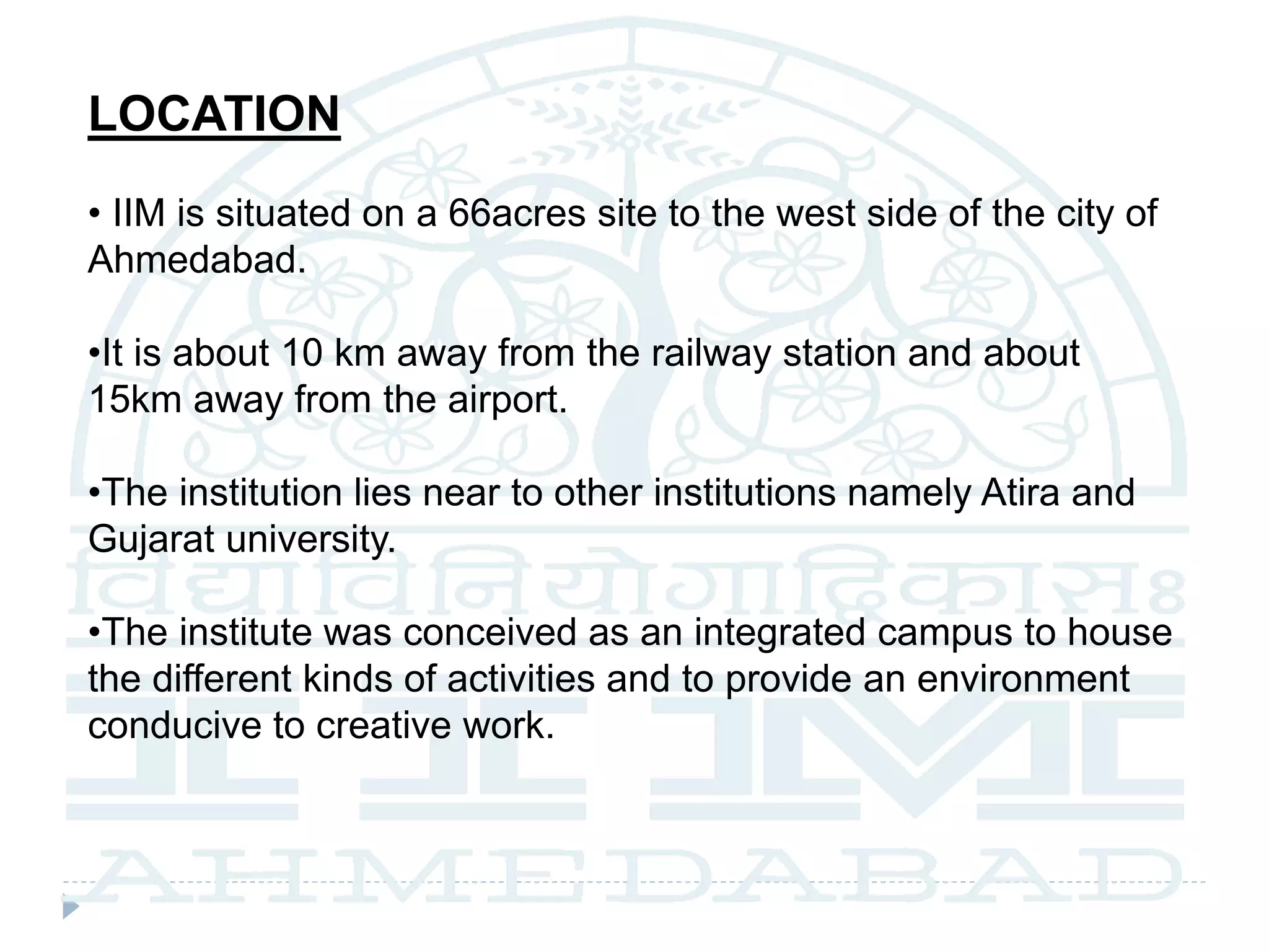 Architecture case study - IIM Ahemdabad | PPTX