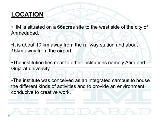 Architecture case study - IIM Ahemdabad | PPTX