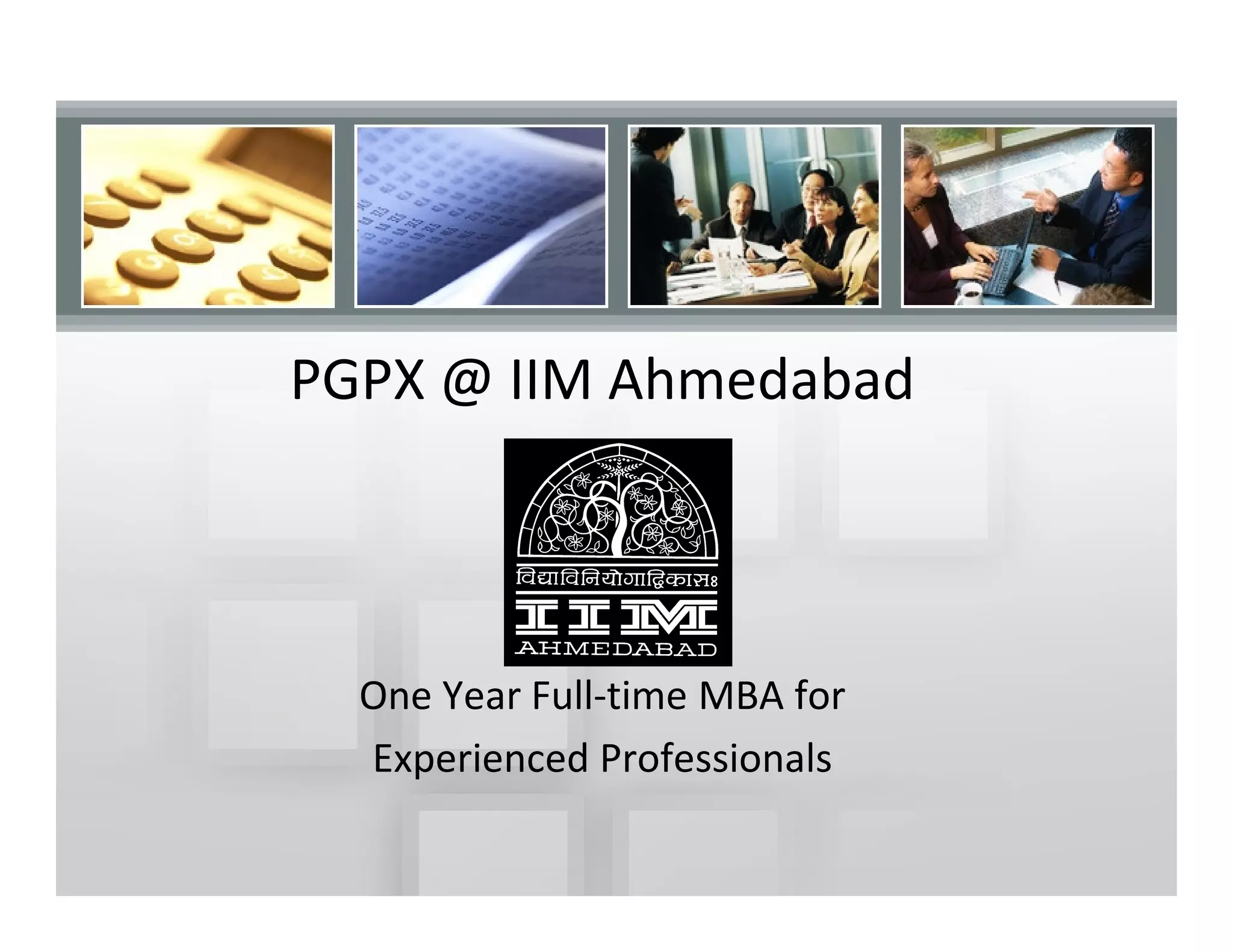 IIMA PGPX - Introduction | PDF