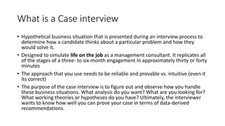 Management consulting case interview | PDF