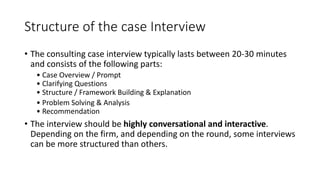 Management consulting case interview | PPT