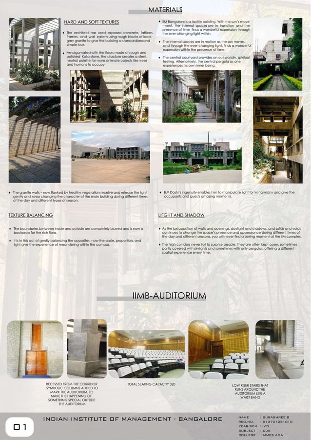 "IIM Bangalore: An Icon of Modern Architectural Brilliance" | PDF