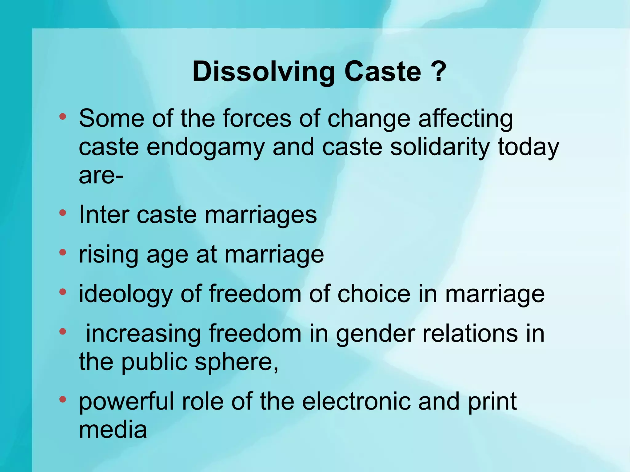Iim calcutta indian social structure - caste and recasting | PPT